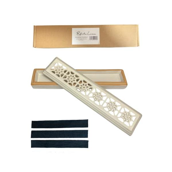 【ご購入後の当店からの連絡はご登録のメールアドレスに通知いたします。必ずご確認ください】?【ふた付きで安全な設計】灰が飛び散らないふた付き陶器製のお香立てです。 ペットと暮らしている方や小さなお子様がいて走って風が起きてもやけどの心配はあり...