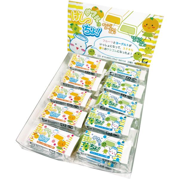 【ご購入後の当店からの連絡はご登録のメールアドレスに通知いたします。必ずご確認ください】【商品概要】【特徴】フルーツの香りとヨーグルトの香りの消しゴムが一緒になった消しゴム【仕様1】香り付き【仕様2】フタル酸エステル不使用【消しゴムサイズ】...