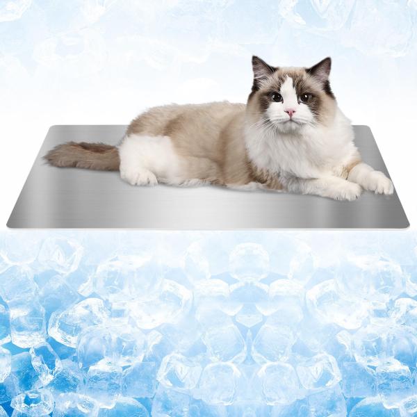 【ご購入後の当店からの連絡はご登録のメールアドレスに通知いたします。必ずご確認ください】【商品概要】【ペットの暑さ対策グッズ】ペットのひんやりプレートは純アルミプレートを精選し、急速放熱します。アルミプレートはペットの体の熱気を吸収すること...