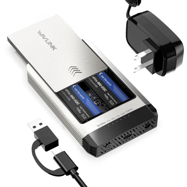 【ご購入後の当店からの連絡はご登録のメールアドレスに通知いたします。必ずご確認ください】【商品概要】ワンクリックオフラインクローン：WAVLINKのハードディスクエンクロージャーは、ソースディスクからターゲットディスクへのワンクリッククロー...