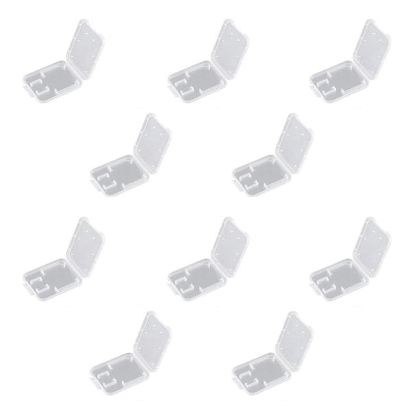 【ご購入後の当店からの連絡はご登録のメールアドレスに通知いたします。必ずご確認ください】【商品概要】【サイズ】長5.1cm×幅4.2cm×厚0.7cm　【カラー】クリア【セット内容】SD &amp; micro SDカードケース×10個　【...