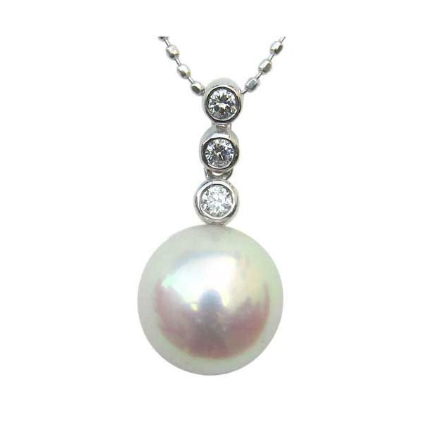 ネックレスペンダント あこや真珠 pt900 プラチナ ネックレス ダイヤモンド ジュエリーあこや真珠の魅力は何といっても上品かつ優しさのある輝きです。色は日本人の肌になじみやすいピンクホワイト系です。ダイヤモンド3石が、きらきら輝き胸元を...
