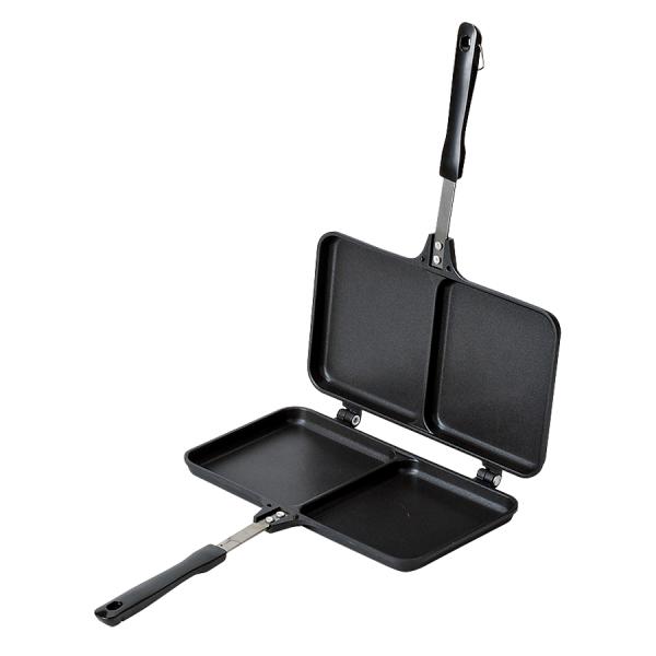 パール金属　おやつDEっSEII　ふっ素加工ツインホットサンドトースター　D-6538製品サイズ（約）：全長360×幅250×高35ｍｍ製品重量（約）：578ｇ材質：本体：アルミニウム合金（内面：ふっ素樹脂塗膜加工／外面：焼付塗装）材質：取...