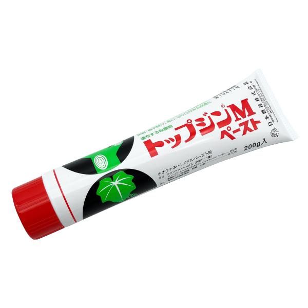 容量:200g農林水産省登録:第13411号成分:チオファネートメチル・エチンジオール・添加物・水など性状:橙黄色粘稠懸濁液、毒性:普通物、有効年限:4年病幹部を切り取った後の傷口、剪定・整枝・環状はく皮時の切り口に本剤を塗布すると、耐雨性...