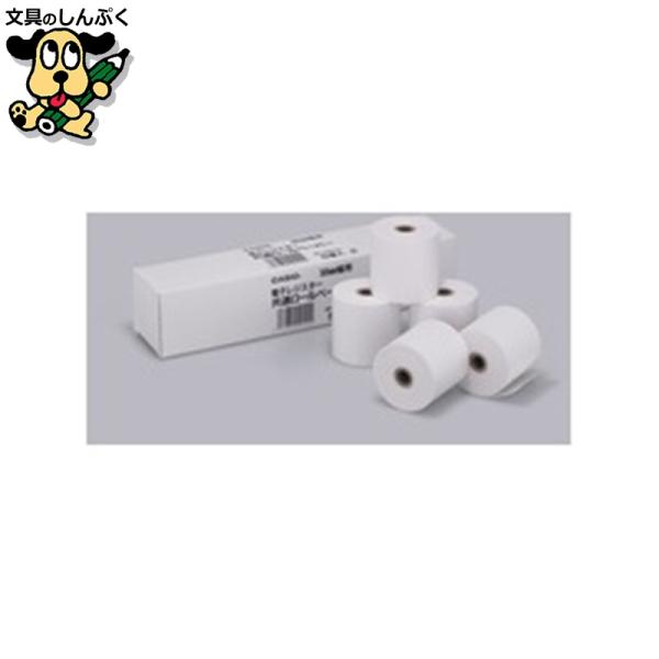 レジスター消耗品。レジスター用・プリンタ電卓用ロールペーパー普通紙。●1箱入数：5巻●サーマル紙／普通紙：普通紙●外寸（幅）[mm]：58●外径[mm]：60●芯内径[mm]：12