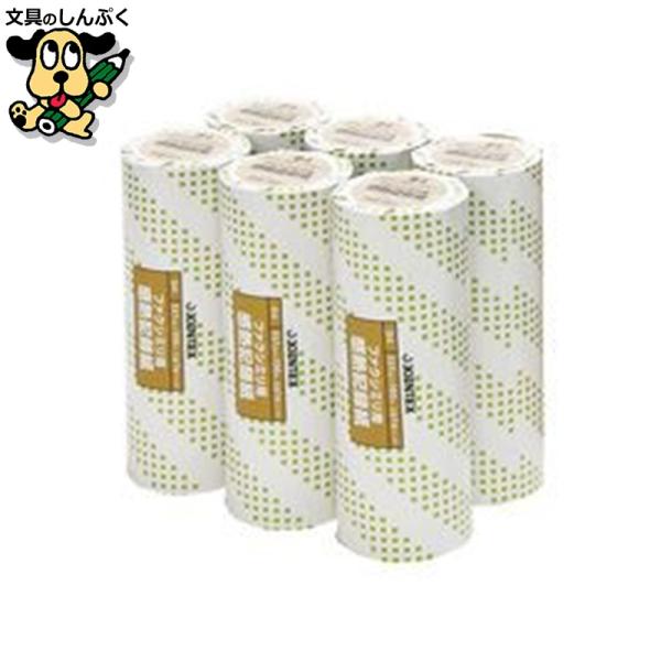 ファクシミリ用感熱専用紙を使用していますのでヘッドの摩耗も少なく、描画も印字も鮮明です。●シート寸法（幅）[mm]*：257●シート寸法（長）[m]*：100●芯径：1インチ●発色面：表●紙厚：64μm●1箱入数：6組●特長：高感度用●規格...