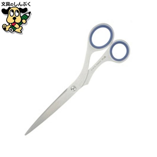 長時間の作業でも疲れにくいエラストマーを採用●全長：185mm●個包装形態：台紙付袋入●色：ブルー●材質：刃＝ハイカーボンステンレス鋼、リング部＝TPE●刃渡り：85mm●左右非対称リング本体サイズ  幅 85mm × 奥行き 233mm ...