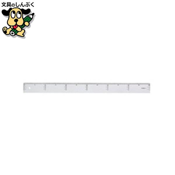 透明で使いやすいアクリル定規。平行線も簡単に引く事ができます。●外形寸法（長）[mm]：610●外形寸法（幅）[mm]：50●外形寸法（厚）[mm]：3●規格：60cm●材質：アクリル樹脂