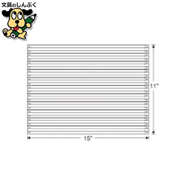 用途に合わせて、豊富なラインナップから選べるコンピューター用連続用紙、ストックフォーム。●紙厚：82μｍ●サイズ：幅15×奥11インチ●対応機種：ドットプリンタ●ミシン目：右ミシン目入●穴数[穴]：22●罫内容：1/3単線●罫線：有●坪量：...