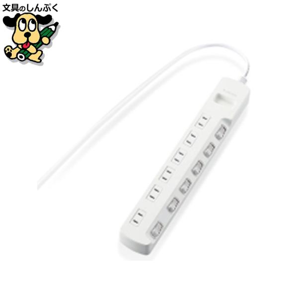 待機電力を個別に節約できる個別スイッチが付いた省エネタップ。●外形寸法（幅）[mm]：50●外形寸法（奥）[mm]：32●外形寸法（高）[mm]：310●質量：500g●スイッチ：対応●プラグ受け穴数[ピン]：2●コンセント口数[個口]：6...