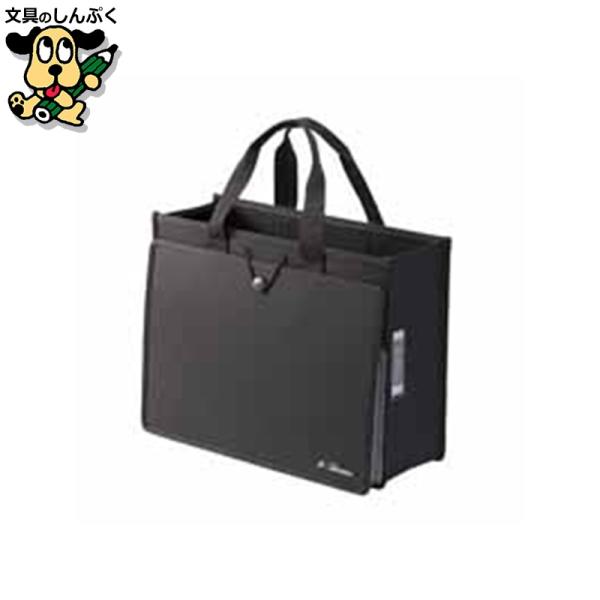 折りたたみ式のP.P.製ツールバッグ。●外形寸法（縦）[mm]：277●外形寸法（横）[mm]：360●色：ブラック(24)●取っ手使用時寸法：高さ約39mm●マチ幅[mm]：（ジャバラポケット含め）150●耐荷重[kg]：約8●規格：A4...