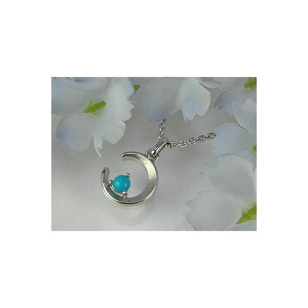商品番号：tp517材質：シルバー925中石：ターコイス(トルコ石)全長：約15.5mm三日月縦・横：約10mm　9.5mmチェーン：シルバー925　40cm全てロジウムメッキ仕上げ純国産品