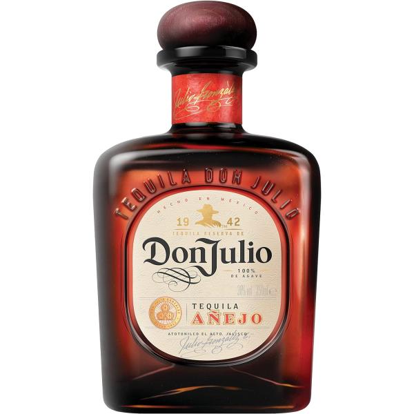 ドン・フリオ アネホDON JULIO ANEJO「ドン・フリオ」はメキシコのプレミアムテキーラ界のリーダー的存在。伝統的職人芸を完成させ、比類のないまろやかさを持つテキーラを創造した、一人の男の情熱が生んだ賜物です。 手作業によるアガベ栽...