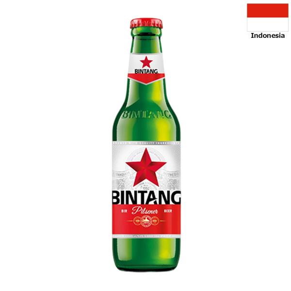 ビンタンBintangモンド・セレクション金賞受賞のインドネシアで人気No.1ビール。淡黄色のすっきりとした味わいは東南アジア料理はもちろんのこと、どんな料理とも相性が良い。ビンタンはインドネシア語で「星」を意味しており、ラベルにも星がプリ...