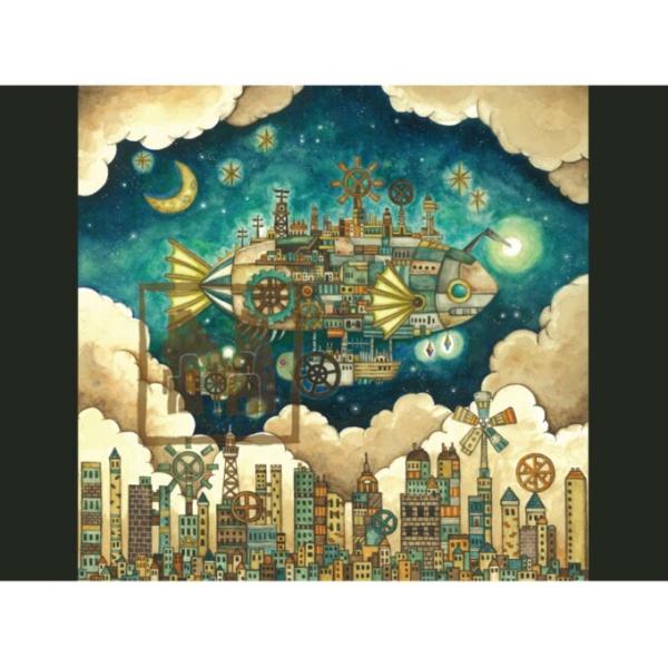 空想街の世界の魚が現れた夜、物語の始まる予感。空想の街をテーマにレトロで温かみのある水彩画を描く空想街雑貨店さん。圧倒的な作品数の中から、きっとあなたにぴったりの風景が見つかるはずです！