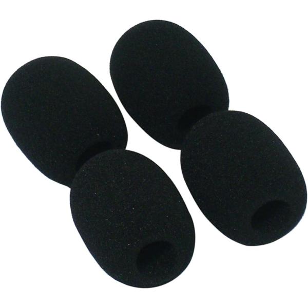 【用途】小型コンデンサーマイク マイク風防【色】黒【内容品】マイクスポンジ4個【サイズ】高さ5.5cm、幅4cm　内径2cm　深さ4cm(伸縮性のあるスポンジなので若干のサイズの誤差があっても広げて装着する事ができます。)【目的】マイク風防...
