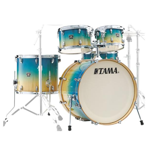 Superstar Classic Exotic Finishes5点シェルキット松の木の一種で、くっきりとした木目が特徴のレースバークパイン材をアウタープライに採用したフィニッシュ。薄く成型されたメイプル材のシェルは、どんなチューニングに...