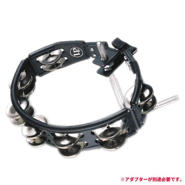 ラテンパーカッション サイクロップス マウント タンバリン スチールジングルLP (エルピー) Cyclops Mountable Tambourine, Black LP160