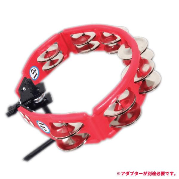 ラテンパーカッション サイクロップス マウント タンバリン スチールジングルLP (エルピー) Cyclops Mountable Tambourine, Red LP161