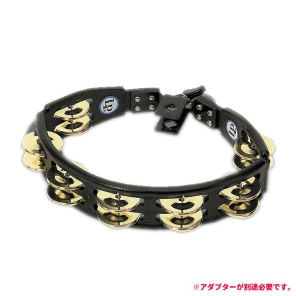 ラテンパーカッション サイクロップス マウント タンバリン ブラスジングルLP (エルピー) Cyclops Mountable Tambourine, Black LP175