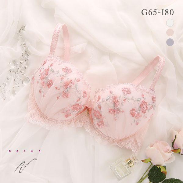 □関連キーワード241218 ブラ 下着 3/4カップブラジャー 脇すっきり 脇肉シェイプ 脇肉スリム 脇スリム 寄せ上げ バストアップ 花柄 フラワー柄 刺繍柄 レース かわいい 可愛い フェミニン 大きいサイズ グラマーサイズ Gカップ...