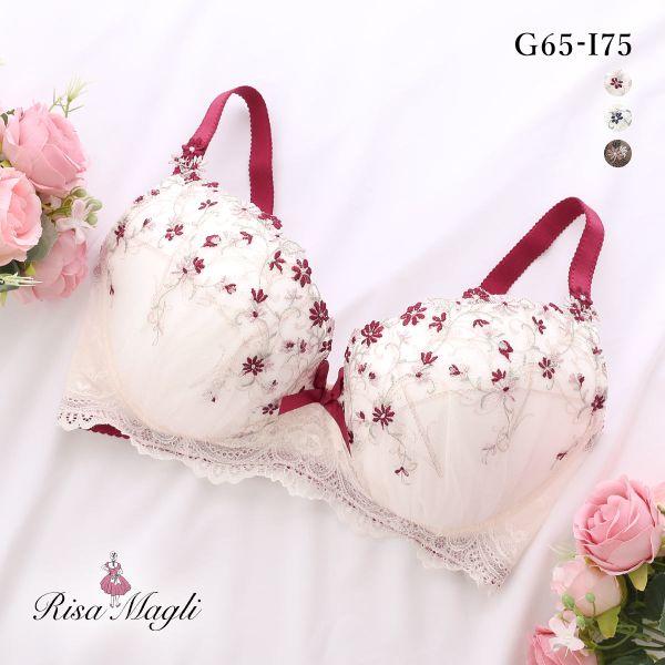 □関連キーワード240924 ブラ 下着 3/4カップブラジャー 大きいサイズ グラマーサイズ Gカップ Hカップ Iカップ 花柄 フラワー柄 刺繍柄 かわいい 可愛い おしゃれ ラメ キラキラ きらきら レディース 女性用 おすすめ 人気...