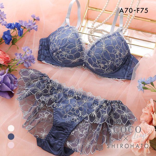 □関連キーワード250807 3/4カップブラジャー ブラセット ブラジャーセット ブラショーツセット ブラ＆ショーツセット ブラジャー＆ショーツ 上下セット 下着セット フルバック パンツ 女性用 花柄 フラワー柄 刺繍柄 かわいい 可愛...