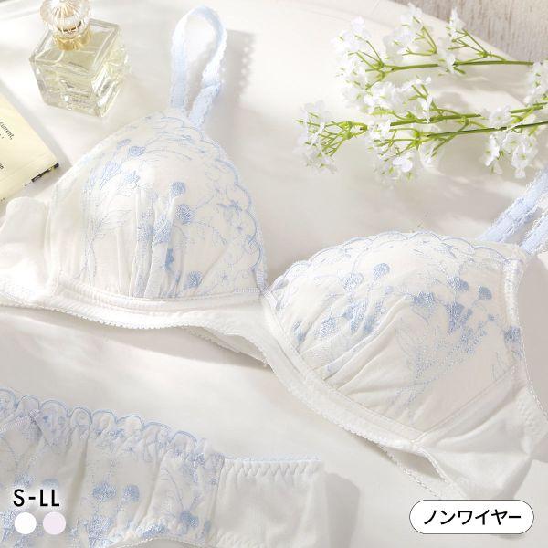 □関連キーワード260306 ブラ 下着 3/4カップブラジャー 女性用 ノンワイヤーブラジャー ワイヤレスブラ ワイヤーなし ノーワイヤー ストレスフリー かわいい 可愛い 小さいサイズ 小胸 プチ胸 プチバスト 小さめ 小花 ジュニアブ...
