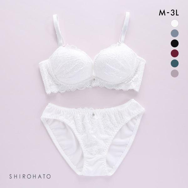SHIROHATO ノンワイヤー ブラジャー ショーツ セット ストレッチ SHIROHATO ノンワイヤー ブラジャー ショーツ セット ストレッチ
