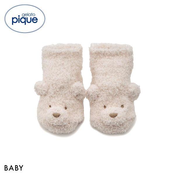 □関連キーワード260407 ソックス 靴下 動物 アニマル クマ くま ベア ベビー用品 出産祝い ギフト用 プレゼント用 かわいい 可愛い おしゃれ ge_ki ge_ex□素材本体：ポリエステル99％　ポリウレタン1％装飾部分：ポリエ...