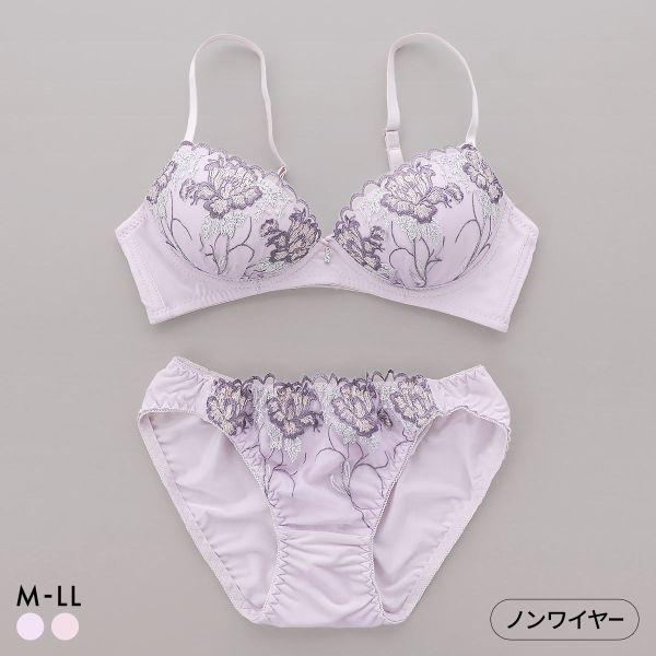 □関連キーワード251226 ノンワイヤーブラジャー ワイヤレスブラ ワイヤーなし ノーワイヤー ストレスフリー 3/4カップブラジャー ブラセット ブラジャーセット ブラショーツセット パンツ 女性用 大きいサイズ グラマーサイズ アンダ...