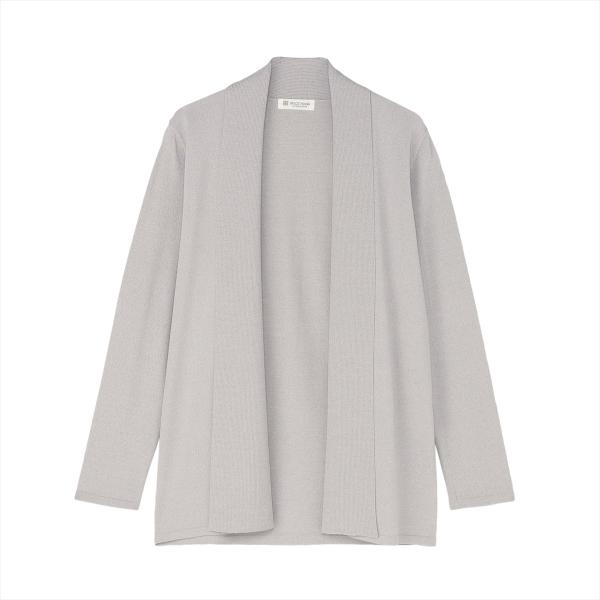 【発売日：2026年03月31日】一枚あれば冷房対策や日よけにもなるさっと着れるニットアイテム。UVカット機能付きで着回し力も◎です。【 前立てリブ トッパーカーディガン 】ボタンのない前開きデザインで、さらりと流れるようなシルエットが魅力...