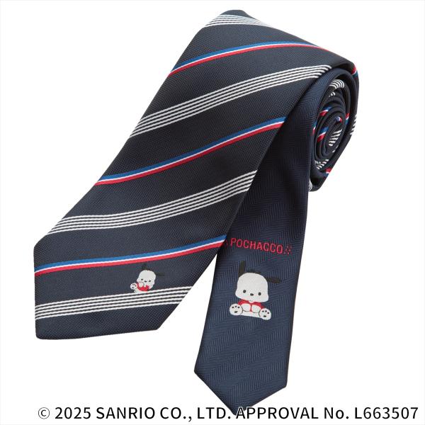 【発売日：2025年12月25日】■サンリオキャラクターズコラボ■【ポチャッコ　デザイン】サンリオのキャラクターデザイン ネクタイが登場！可愛いキャラクターがネクタイコーデを華やかに彩ります。大剣と小剣に異なるデザイン生地を使用したチェンジ...