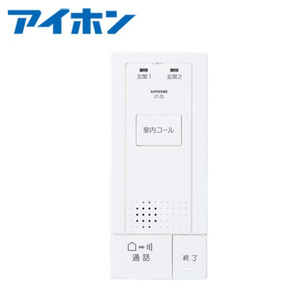 仕様・電源電圧：AC100V 50/60Hz・消費電力：待受時1.0W／最大2.4W・通話方式：拡声自動交互通話／プレストーク通話使用・使用周囲温度：0〜40℃・適合ボックス：JIS 1個用スイッチボックス・材質：難燃性PC＋ABS樹脂・色...