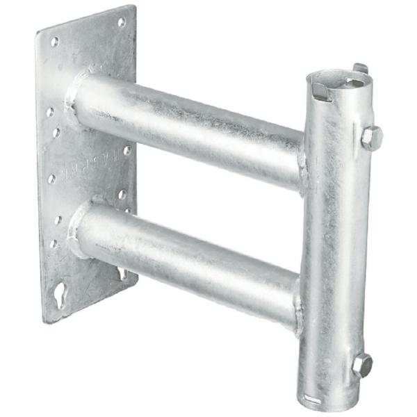 ◆UHFアンテナ＋BS・CSアンテナ設置用サイドベース◆直径22〜32cm、長さ1.82m以下のマスト用です◆20エレメント以下のUHFアンテナ、45cm以下のBS・CSアンテナ用■　仕　様　■適合マスト径：22〜32mm質量：約1.3kg...