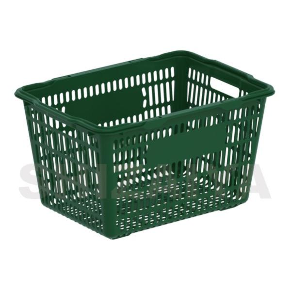 ●サイズ・容量・材質/外寸：465×332×265mm　内容量：25.8L　材質：PP●オプション：専用スーパー篭台車　●底面形状：網目その他　●ネスティング高：27mm　●送料無料出荷単位20　●メーカー：三甲　●メーカー品番：10265...