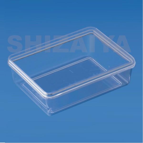 ●サイズ・容量・材質/外寸：164×122×50mm　有効内寸：144×104×41mm　内容量：0.66L　材質：PP●オプション：フタ(700239)　●使用例：魚卵用ワンウェイ容器(完全密閉性はありません)　●送料無料出荷単位200　...