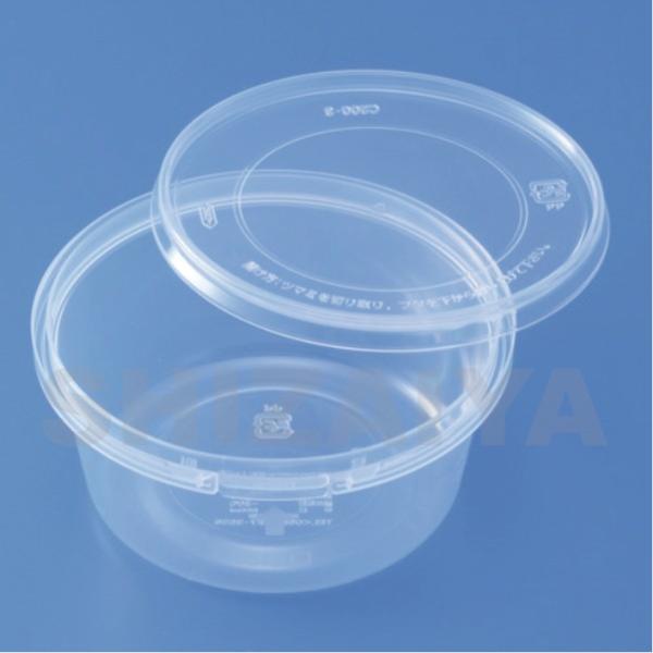 ●サイズ・容量・材質/外寸：φ101×46mm　有効内寸：φ78×38mm　内容量：0.2L　材質：PP●使用例：珍味出荷用丸型密閉容器　開封バンド方式　●送料無料出荷単位400　●メーカー：三甲　●メーカー品番：400130　700131...