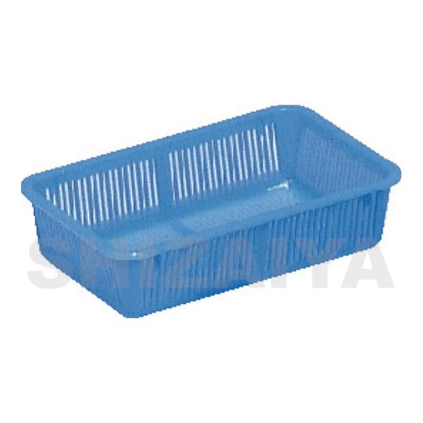 ●サイズ・容量・材質/外寸：186×120×42mm　内寸：172×106×40mm　有効内寸：158×92×40mm　内容量：0.65L　材質：PE●底面形状：網目その他　●使用例：冷凍用の工場内専用トレー　●送料無料出荷単位200　●メ...