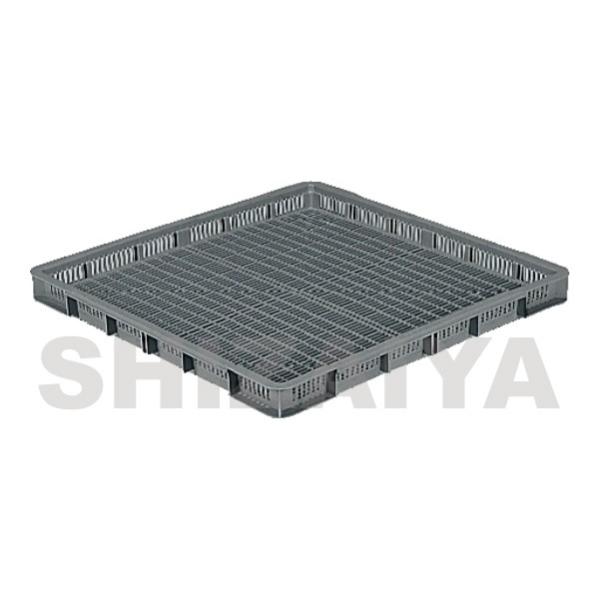 ●サイズ・容量・材質/外寸：640×640×57mm　内寸：599×599×41mm　有効内寸：588×588×33mm　内容量：14.4L　材質：PP●圧縮荷重：11.37(1160)　●底面形状：網目その他　●使用例：梅干し用せいろう　...