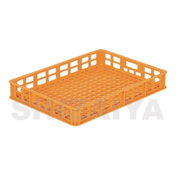 ●サイズ・容量・材質/外寸：563×409×80mm　内寸：534×380×69mm　有効内寸：531×377×63mm　内容量：13.8L　材質：FRPP●圧縮荷重：45.6(4650)　●底面形状：OA(格)　●使用例：加熱殺菌用麺コン...