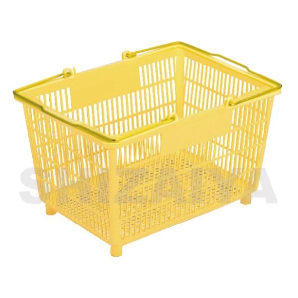 ●サイズ・容量・材質/外寸：448×328×279mm　内寸：420×300×235mm　有効内寸：369×249×235mm　内容量：25.4L　材質：PE●オプション：専用スーパー篭台車　●底面形状：網目その他　●ネスティング高：27　...