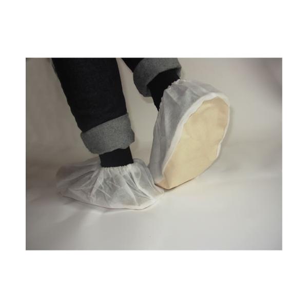 サイズ：フリー色：ホワイト特徴：作業靴の上から簡単に装着可能靴底に帆布生地を使用しているため丈夫用途：作業現場の汚れ、靴の汚れ防止など　上履き用として材質：ポリプロピレン不織布　綿帆布入数：10足