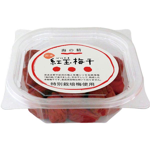 国内産特別栽培梅干100％。酸味がマイルドで程よい旨み。奈良吉野や紀州（和歌山・三重）の特別栽培梅、和歌山・奈良産の香り高い有機紫蘇使用しています。天日干しして熟成させた昔ながらの梅干です。紫蘇を多くつかって漬け込むため、紅色が鮮やかです。...