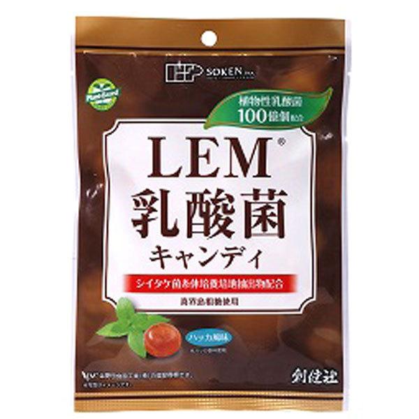 LEM（シイタケ菌糸体培養培地抽出物）と植物性乳酸菌を配合した爽やかなハッカ味のキャンディです。1粒標準4g当たりLEMシイタケ菌糸体培養培地抽出物）880マイクログラム、植物性乳酸菌100億個配合。国内産さつまいもから作った水飴、鹿児島県...