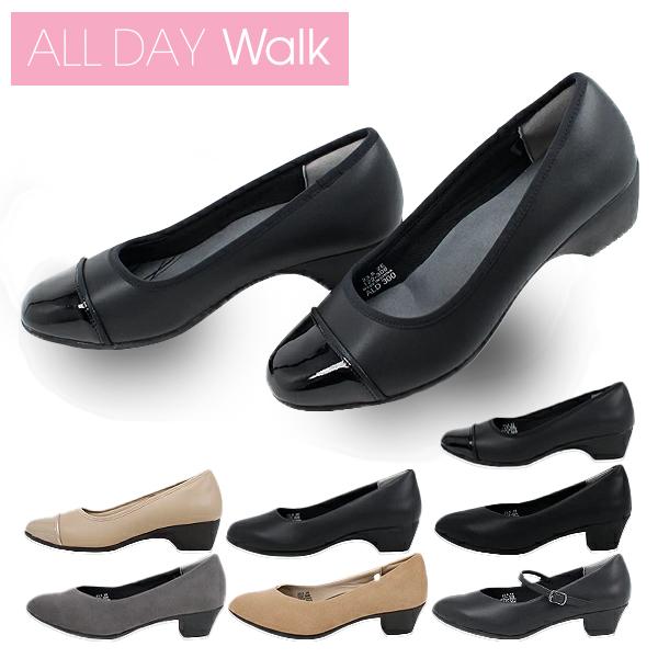 　■商品説明：ALL DAY Walk（オールデイウォーク）は20km歩けるパンプスを目標に開発されました。度重なる災害で高まった、「非常時でも快適に歩けるパンプスを！」という働く女性たちのニーズから、“20km歩けるパンプス”を目標に、ス...