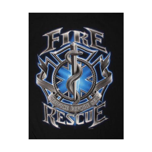 blue Fire Rescue Service Before Self 消防Tシャツアメリカデザインの消防Tシャツです。