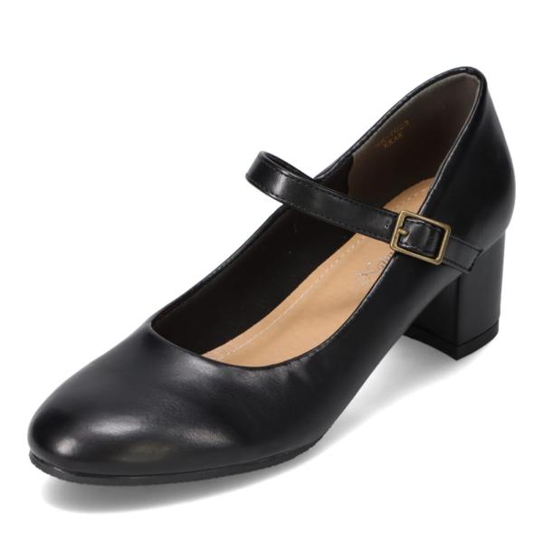 ※商品画像は、ご覧になられているパソコン、ディスプレイ等の設定により、実際の色味とは異なる場合がございます。太めのヒールとアンクルストラップで安定感のある歩きやすいパンプスです。シンプルなデザインでどんなコーディネートとも相性抜群です！セレ...
