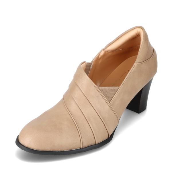 ※商品画像は、ご覧になられているパソコン、ディスプレイ等の設定により、実際の色味とは異なる場合がございます。足元をすっきりキレイに魅せてくれるパンプス。甲深デザインで美脚効果バツグン！サイドゴア仕様で着脱カンタンな一足です。■アッパー(表面...