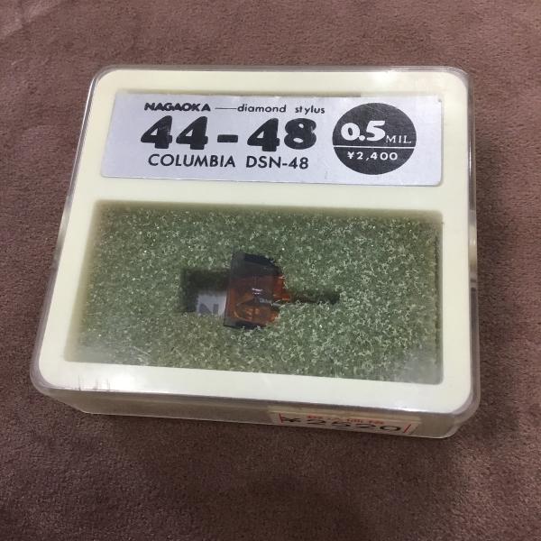 （アウトレット）ナガオカ　レコード針　44-48 COLUMBIA DSN-48未開封、長期在庫品になります。アウトレット品につき、箱に汚れ、傷がございます。※掲載写真をご参照ください。ご不明点がございましたら、お気軽にお問い合わせください。
